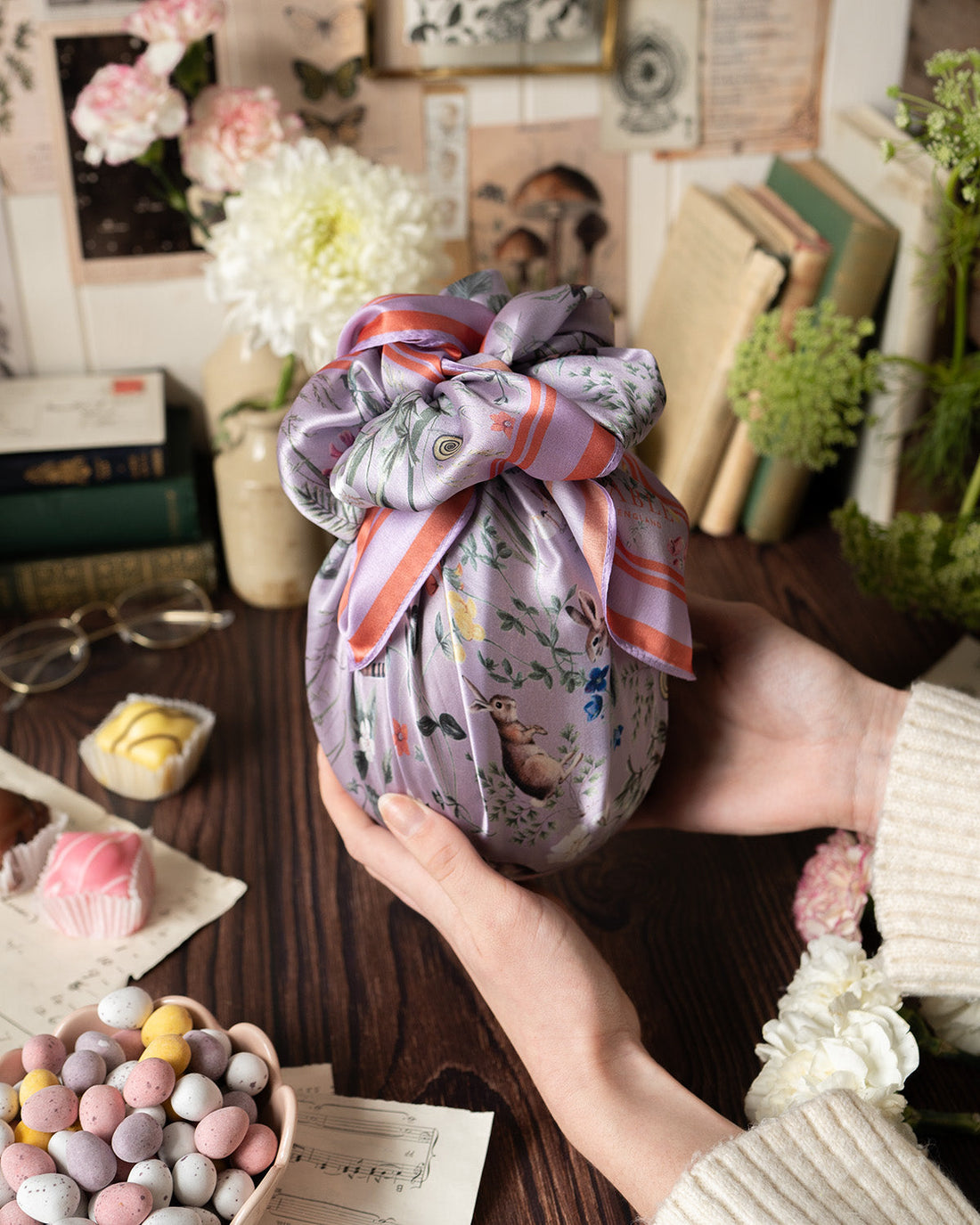 Silk Scarf Easter Egg Gift Wrap Tutorial | Fable England