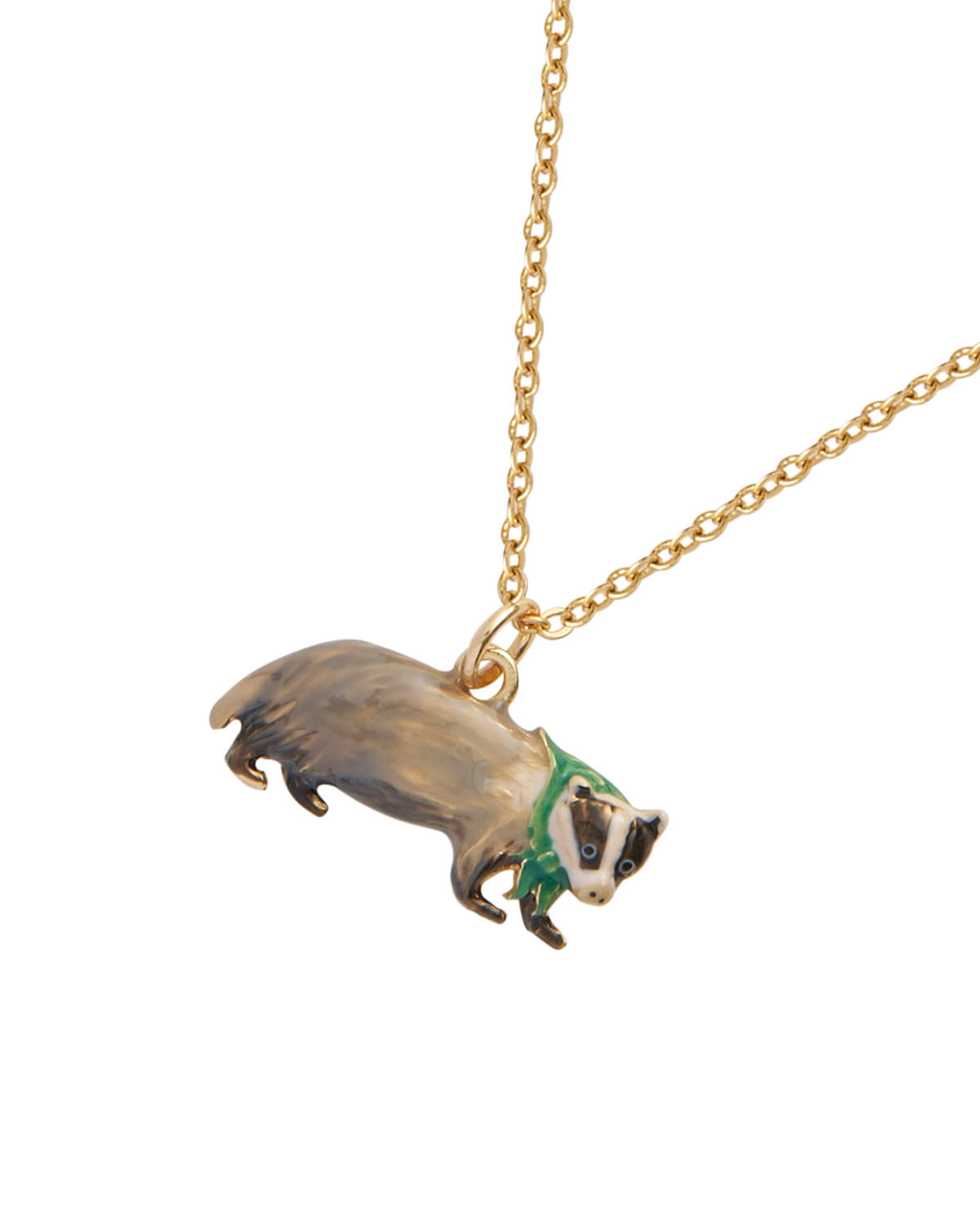 Cosy Badger Charm Necklace – Fable England UK
