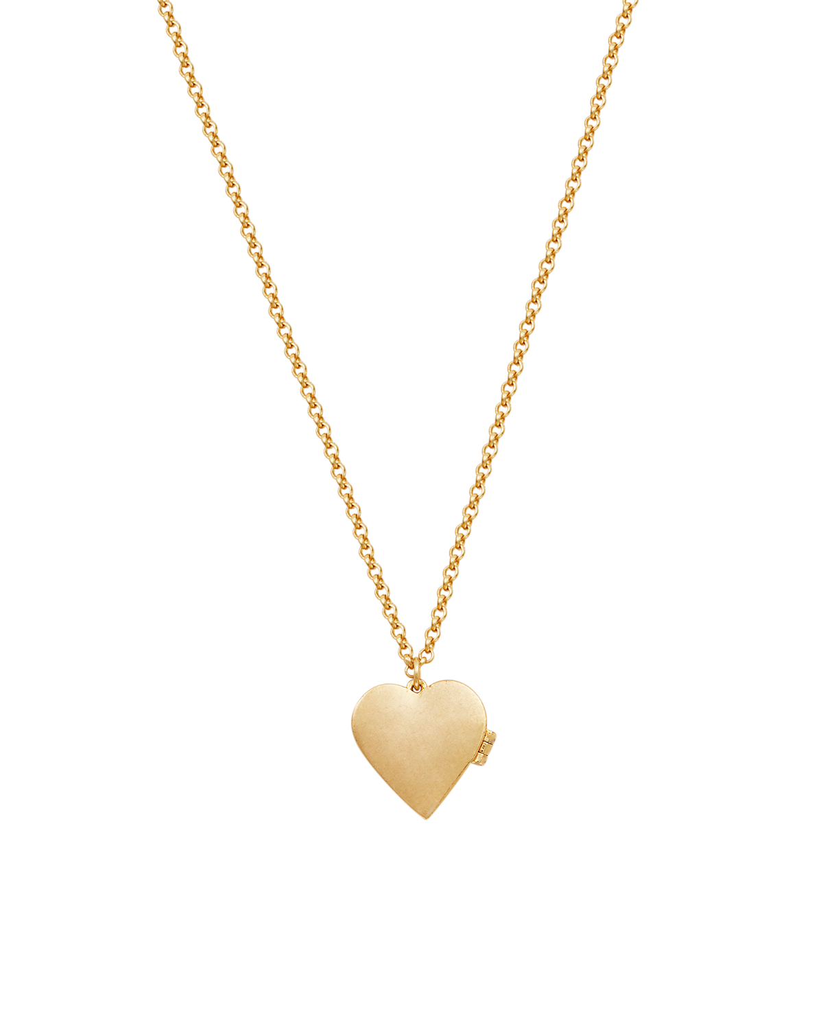 Goldene Forget Me Not Heart Medaillon-Halskette | Fable England