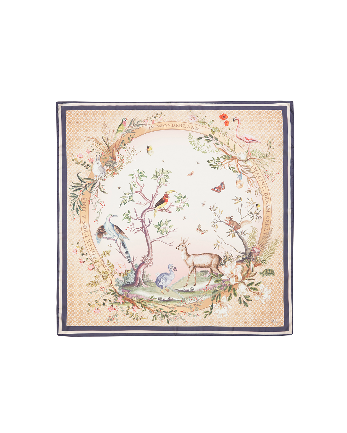 Wonderland Narrative Square Scarf | Fable England