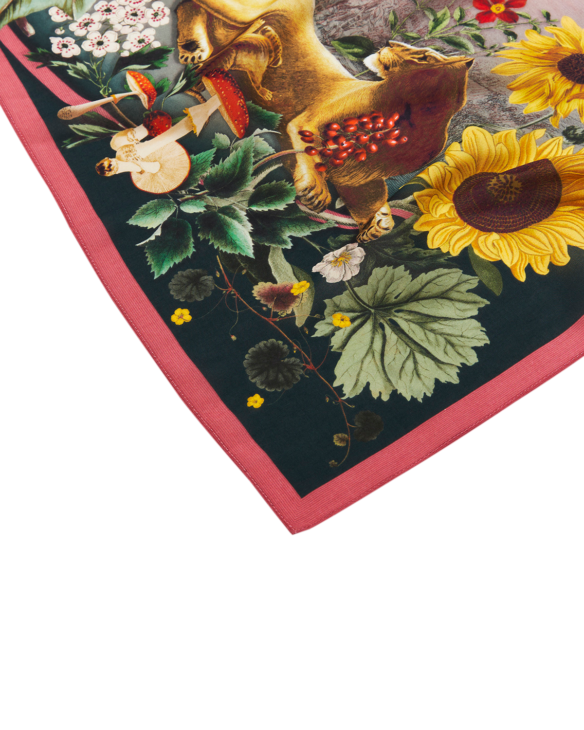 Teal Circe Narrative Silk Blend Square Scarf | Fable England