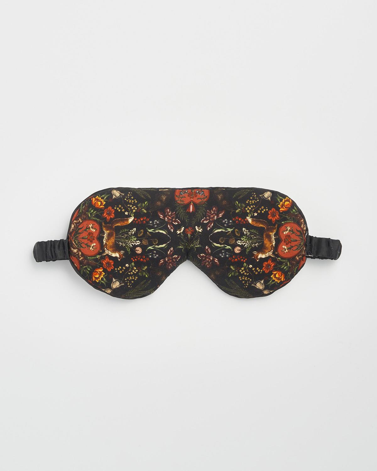 Folksy Fox Sleep Mask Black | Fable England