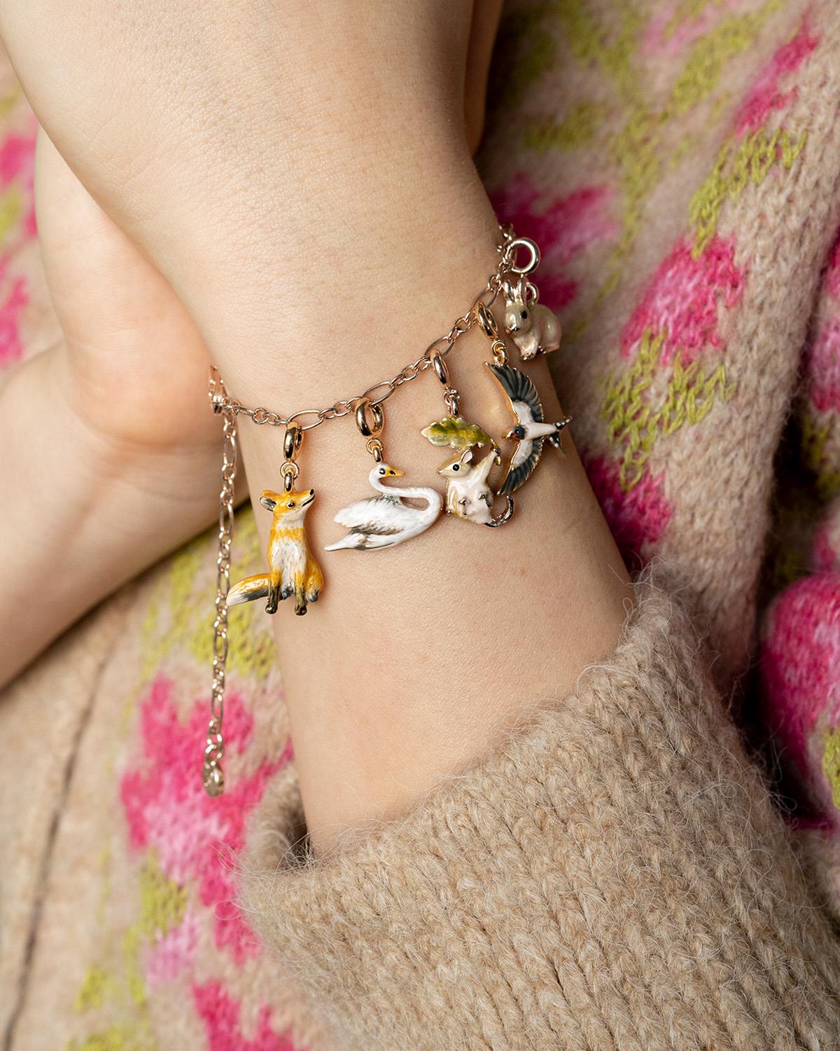 Enamel Fox Charm | Fable England – Fable England UK