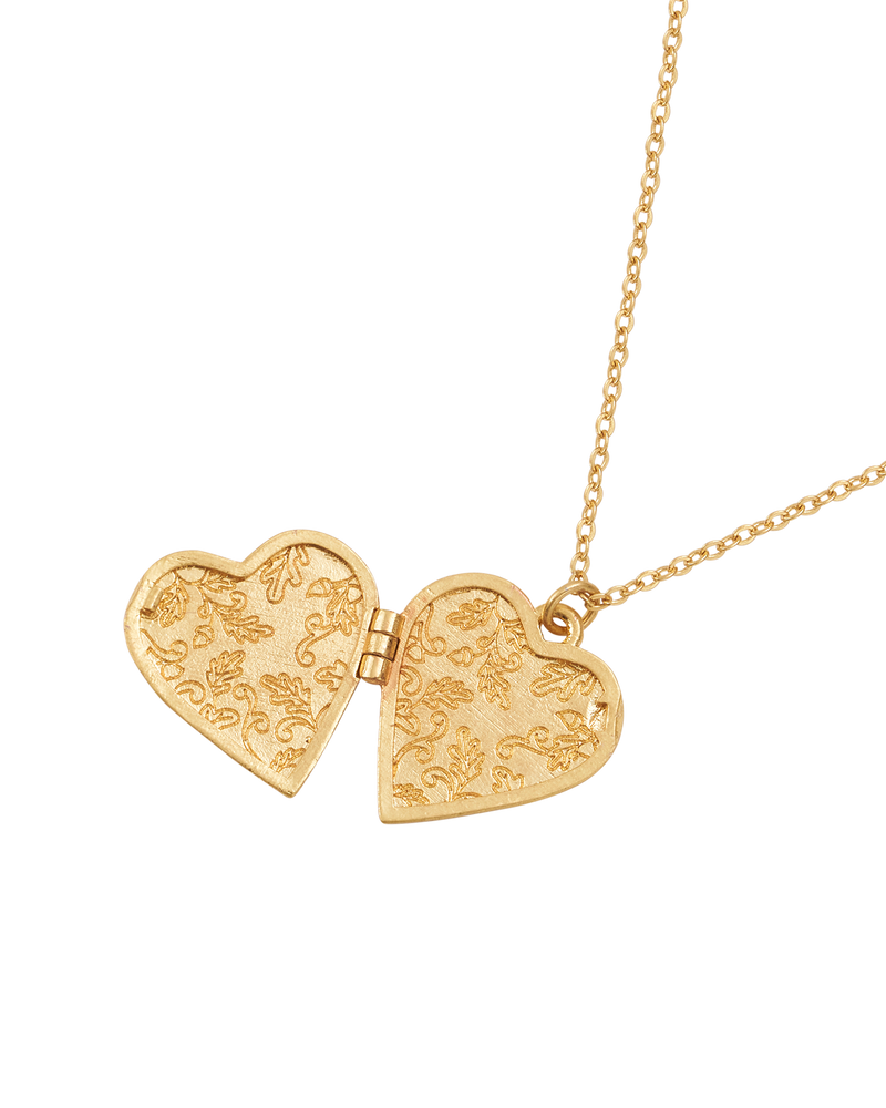 Swallow Heart Locket Chain Necklace – Fable England UK