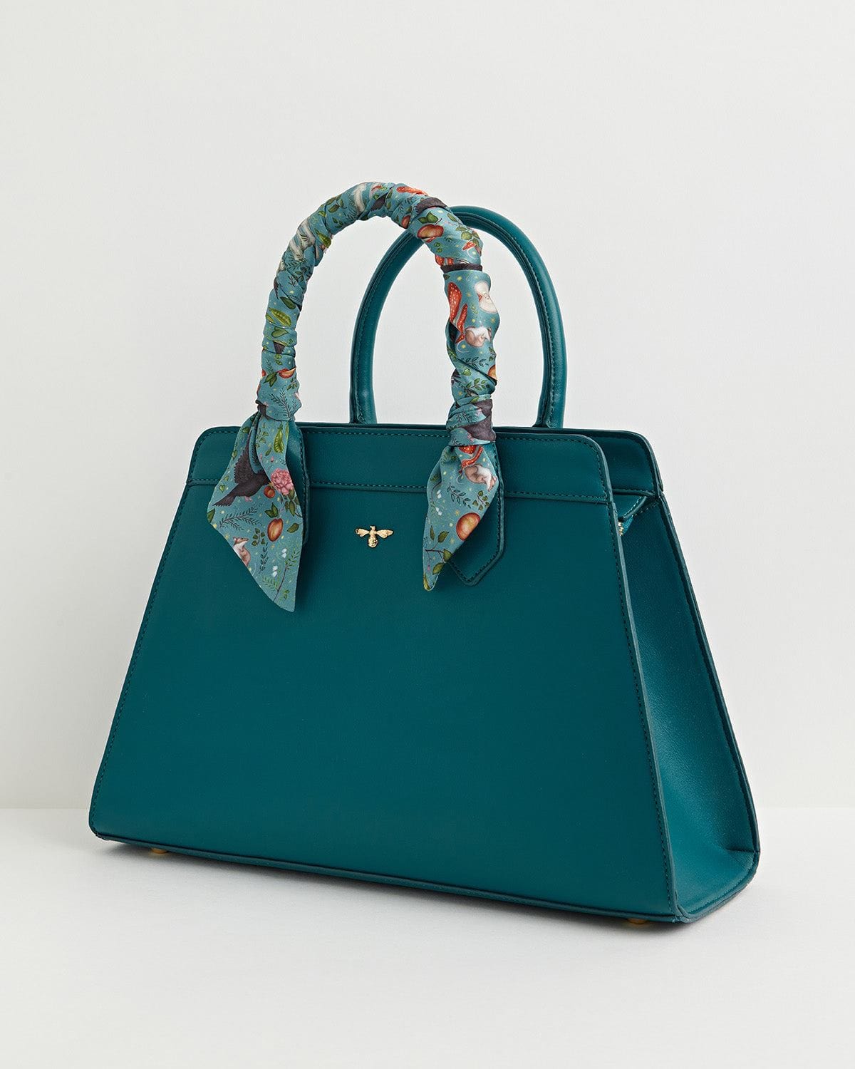 Mermaid Teal Alice Structured Tote Bag | Into The Woods Print | Fable England – Fable England UK