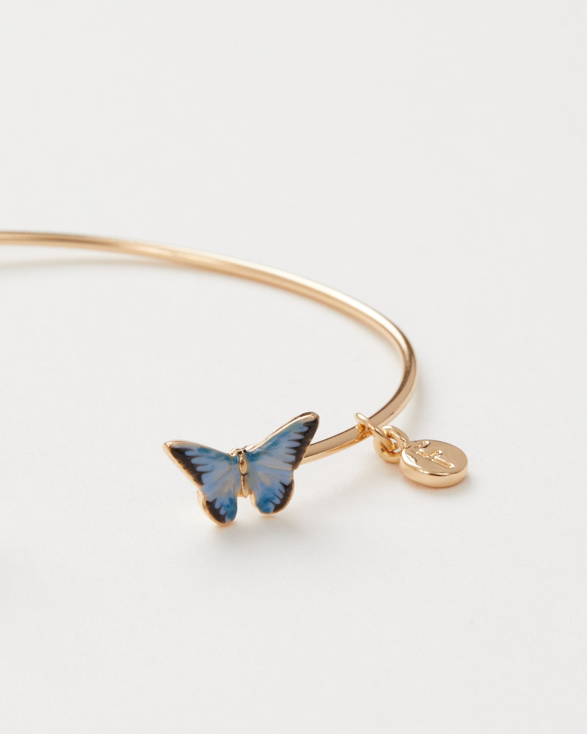 Enchanting Blue Butterfly Bangle | Fable England – Fable England UK