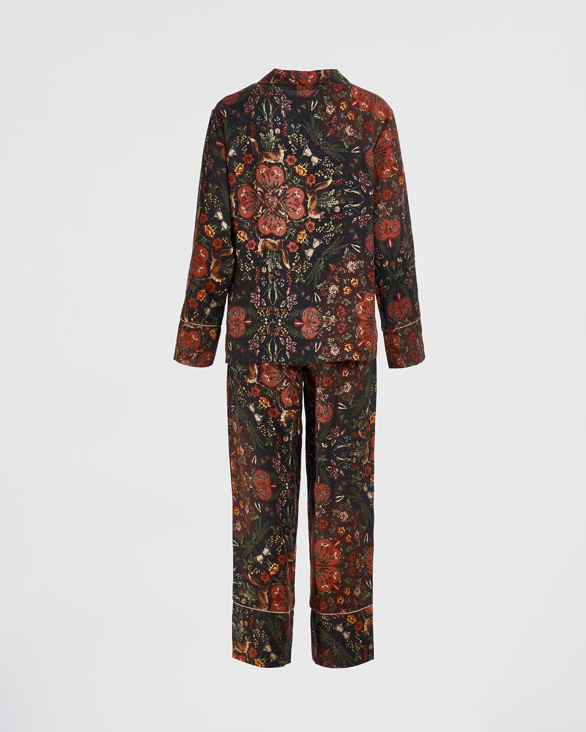 Folksy Fox Pyjamas Black – Fable England UK